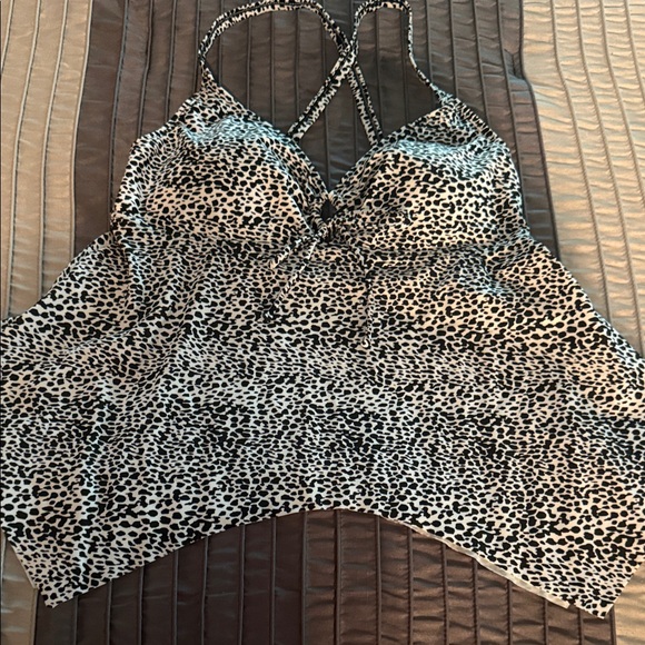 love my curves | Swim | Leopard Print Strappy Swim Tankini | Poshmark